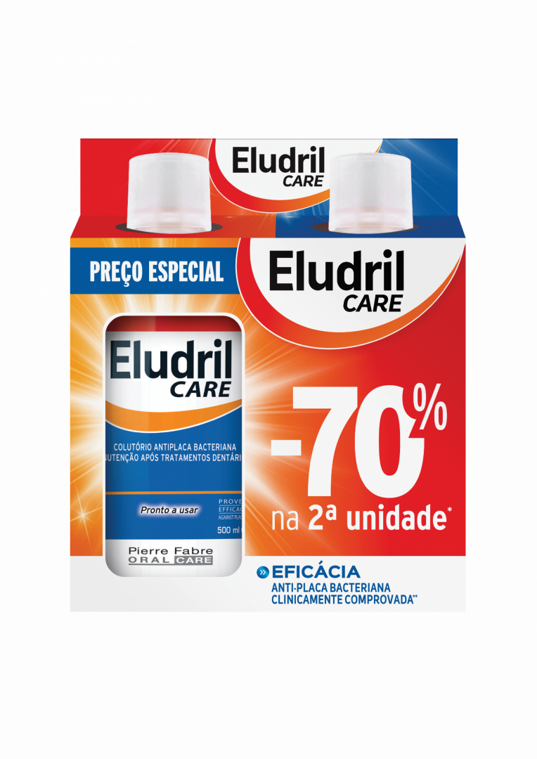 Eludril Care Duo Colutório Manutenção 2 x 500 ml + Oferta 2ª Embalagem